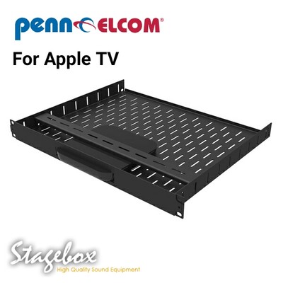 Penn Elcom 1U Rack Shelf with Face Plate For 1 x Apple TV R1498/1UK ...