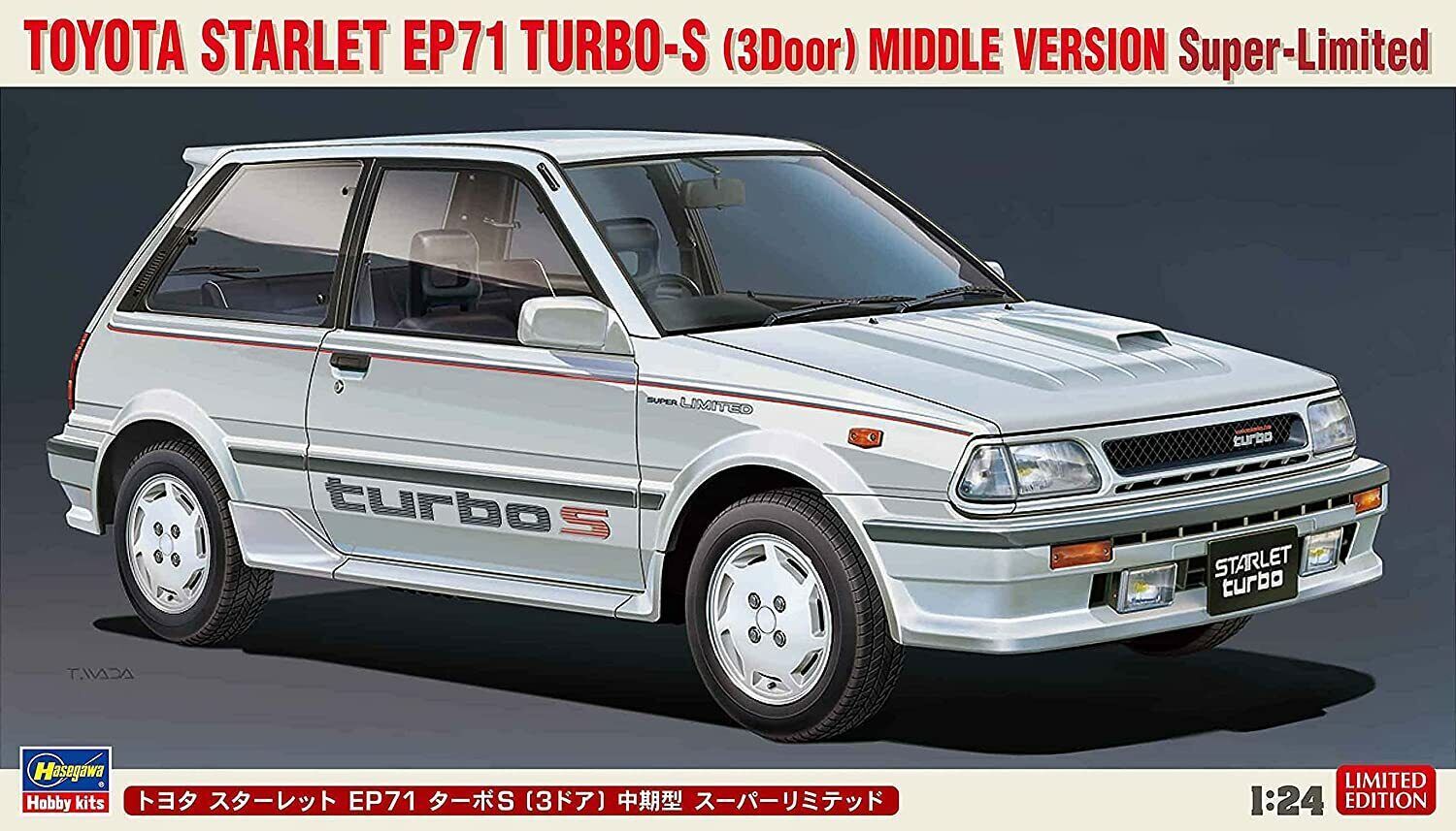 Hasegawa 1/24 Toyota Starlet EP71 Turbo S (3 Door) Middle ver. Super Limited Kit | eBay