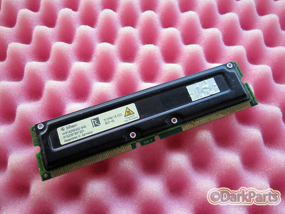 Infineon HYR1825640G-845 512MB/16 ECC 800-45 RDRAM Rambus Memory RAM | eBay