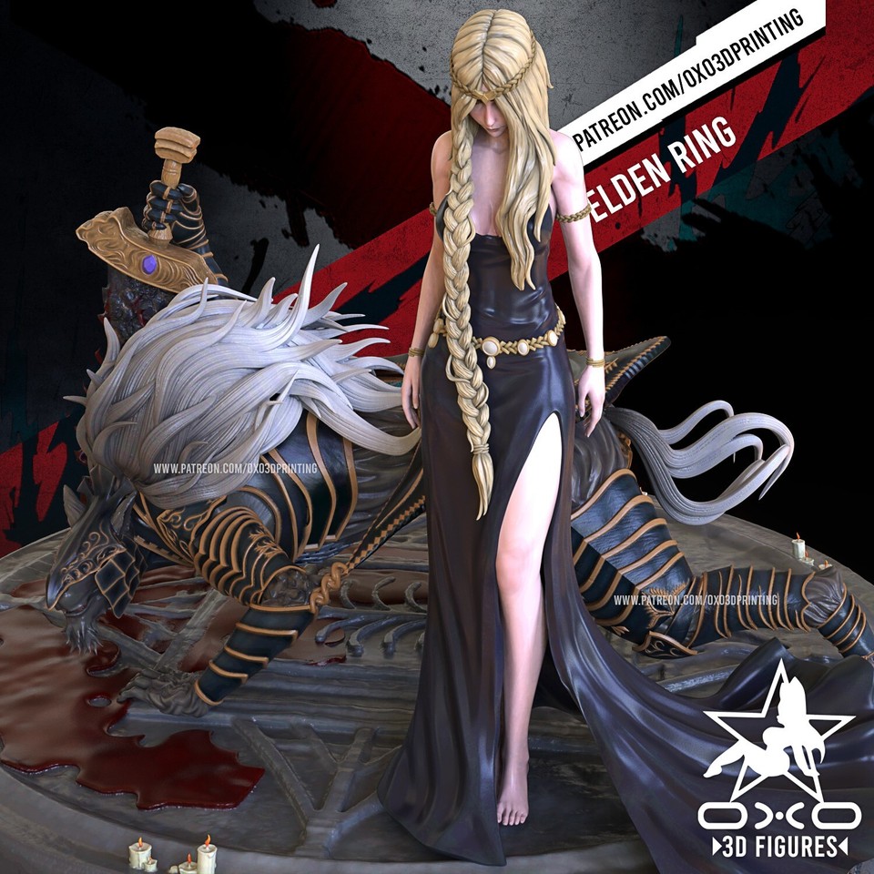 elder ring Queen Marika & Maliketh statue figure resin 1/10 unpainted ...