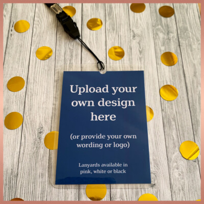 Personalised Custom Lanyard ID Staff Access Pass, Business Conference ...