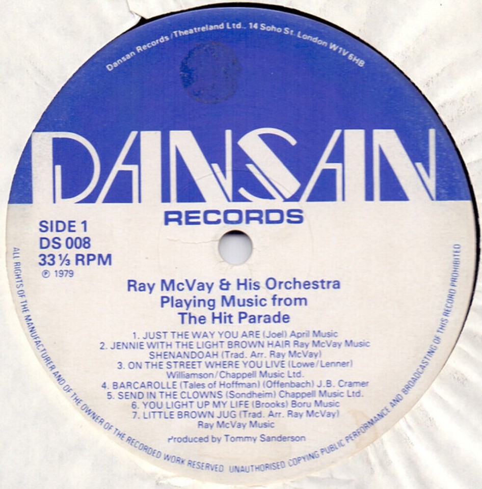 Ray McVay & His Orchestra - Playing Music From The Hit Parade - Dansan ...
