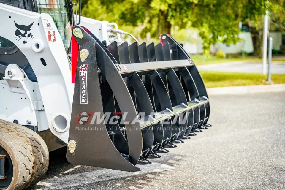 Root Rake Debris Silage Rock Skid Steer Attachment for Mustang 84" Wide ...
