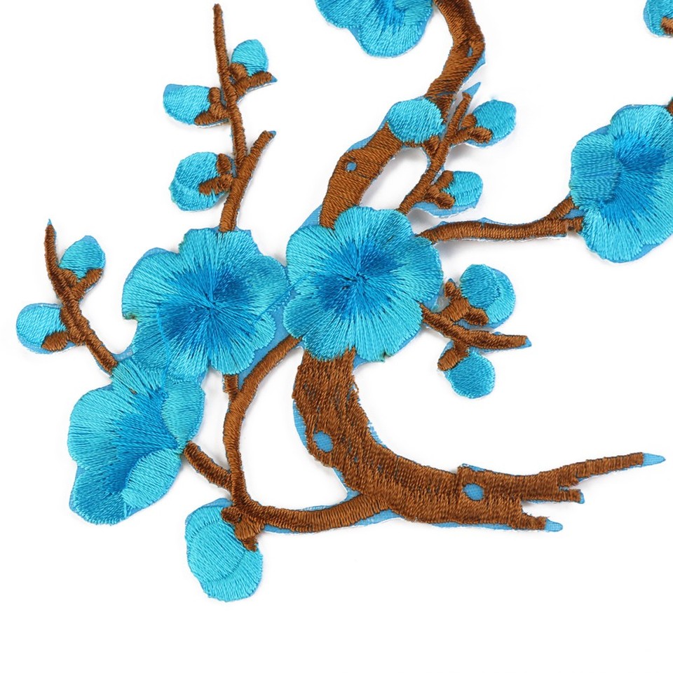 Embroidered Fabric Patch Flower Applique Embroidery Patches Cloth | eBay UK