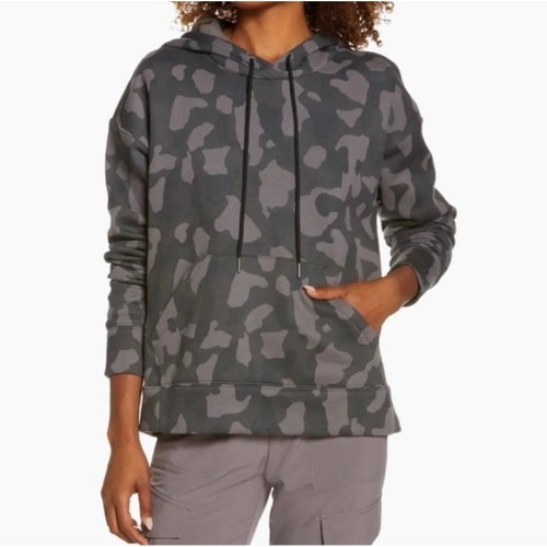 Zella Cara Everyday Print Hoodie Grey Magnet Camo Long Sleeve Women's ...