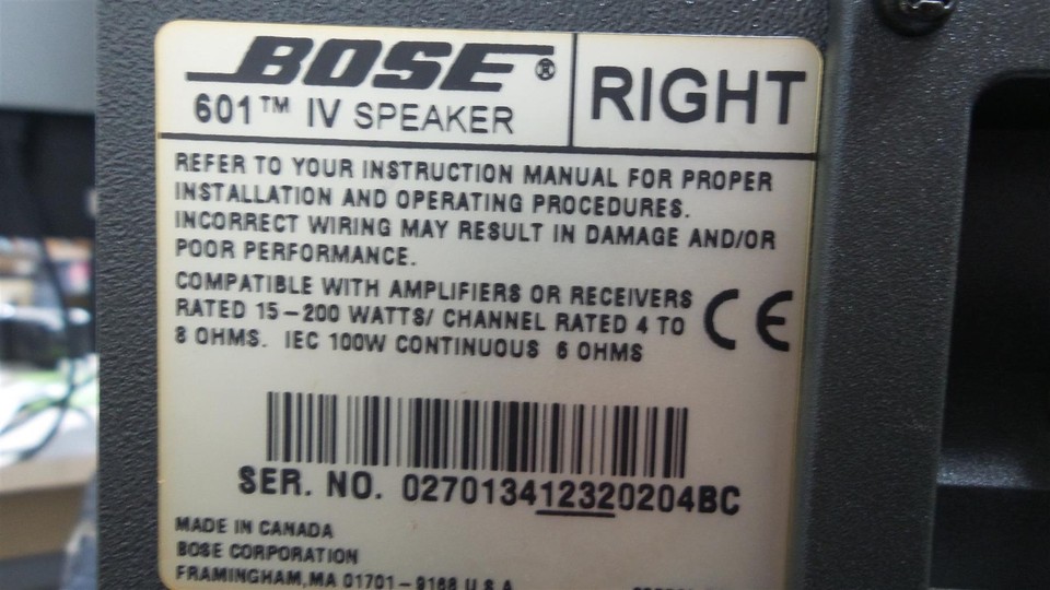 BOSE 601 SERIES IV Speakers ( PAIR ) - Free shipping | eBay