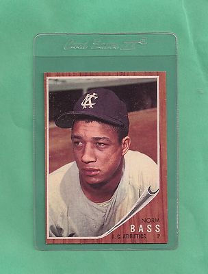 1962 Topps Kansas City A's Norm Bass # 122 NM-MT Tough Card !!! | eBay