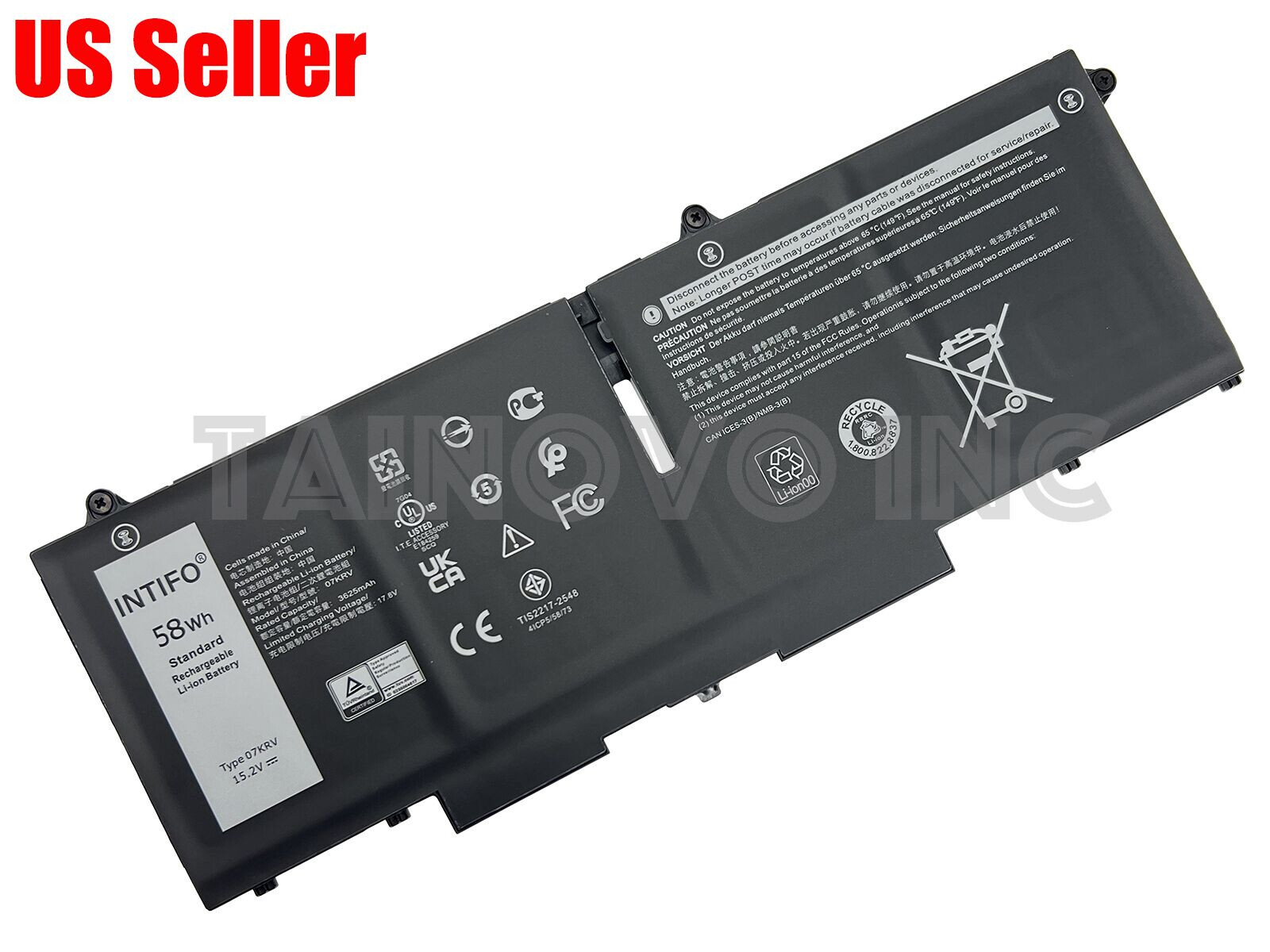 New 58Wh 07KRV Battery Fits for Dell Latitude 5330 5430 Precision 3570 ...