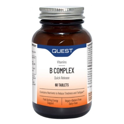 Quest B Complex Quick Release 60 Tablets (Formerly called Mega B50 ...