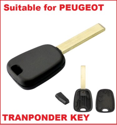 Fits Peugeot Partner Transponder Car Key Blank ready for programming ...