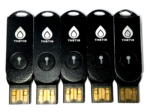 LOT 5x Thetis FIDO2 Security Key Passkey via Connect USB-A HOTP TOTP ...