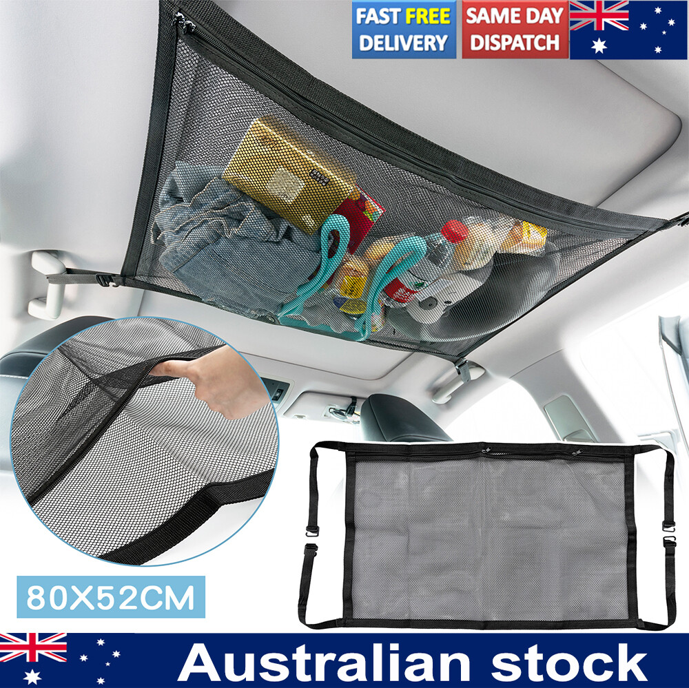 Universal Car Roof Ceiling Cargo Net Mesh Storage Bag Pockets Pouch SUV ...