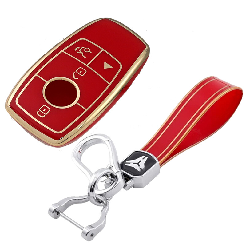 4 Button TPU Remote Key FOB Cover Case For Mercedes A S C E G Class GLC ...