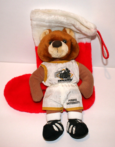Purdue University Basketball Plush Bear Boilermakers Christmas Stocking ...