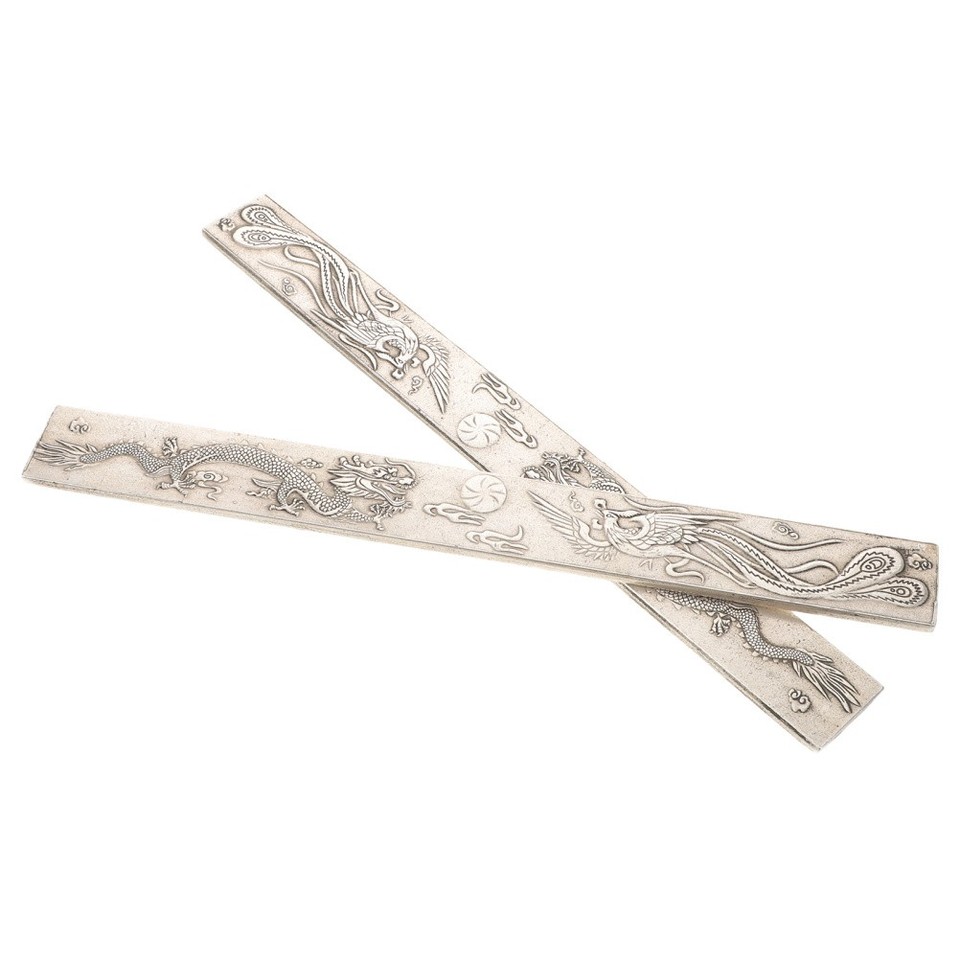 Bronze Calligraphy Ruler Office Paper Weight Decorative Weights Chinese ...