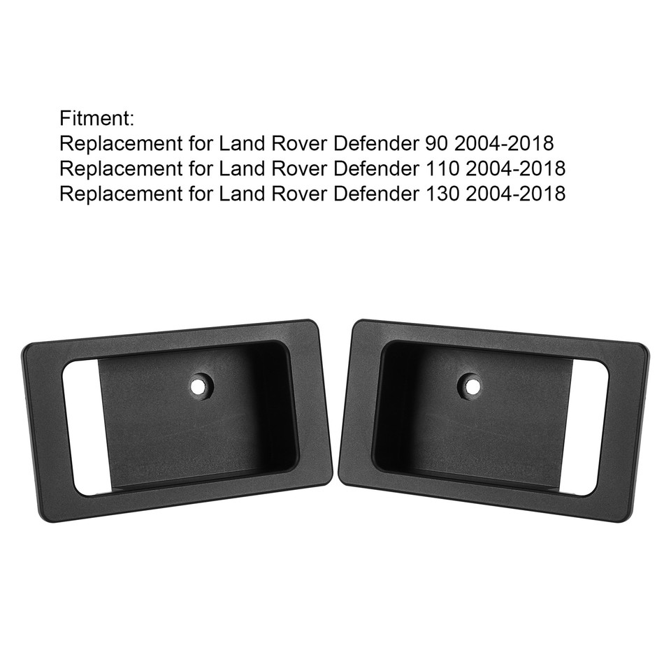 2pcs Interior Door Handle Bowl Cover Black Trim Replacement For TD ...