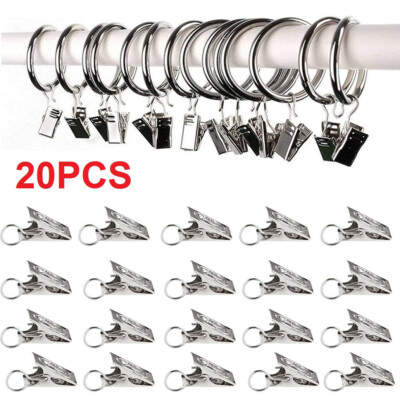 20X Metal Clips Hooks for Curtain Photos Art Craft Hanger Hanging Home ...