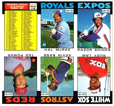 1986 O-Pee-Chee Promo Panel - Hal McRae Razor Shines Rudy Law (ex) | eBay