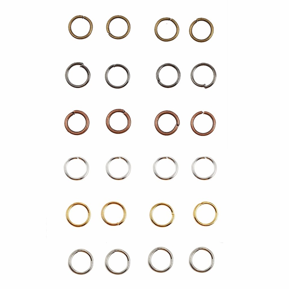 6mm Jump Rings 600PCs Assorted Mix - 6 Colors In Plastic Storage Box ...