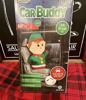 Elf Car Buddy Airblown Inflatable 3 Ft Energy Efficient LED Christmas ...
