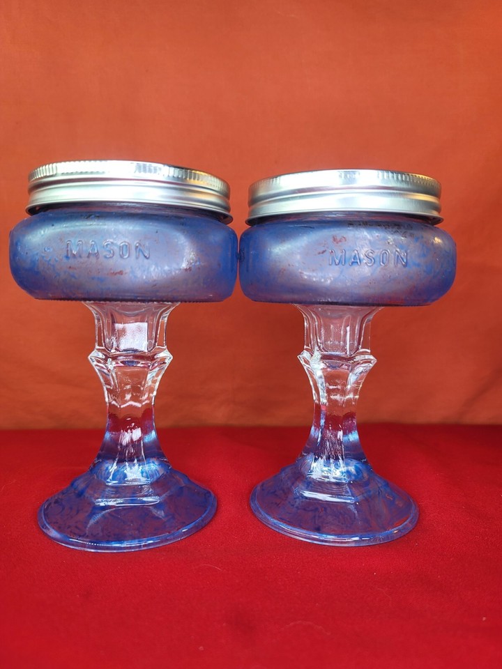 Mason Cocktail Redneck Drink Glass Hand Painted Jar Stemmed Choice of 3 ...