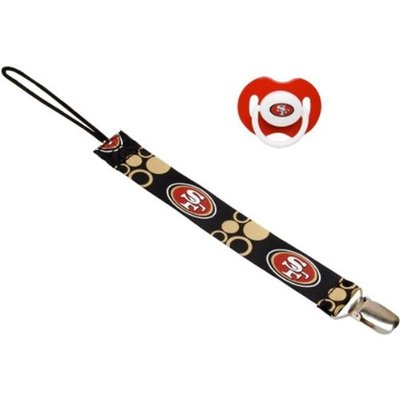 SAN FRANCISCO 49ERS BABY PACIFIER WITH CLIP NEW BPA FREE NEW & LICENSED ...