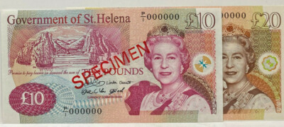 ST HELENA 2004 SPECIMEN 10 & 20 POUNDS VERY SCARCE KEY DATE CHOICE GEM UNC | eBay Australia