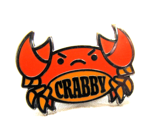 Crabby Crab Lapel Pin Humorous Emotion Emo Flair Maine Alaska | eBay