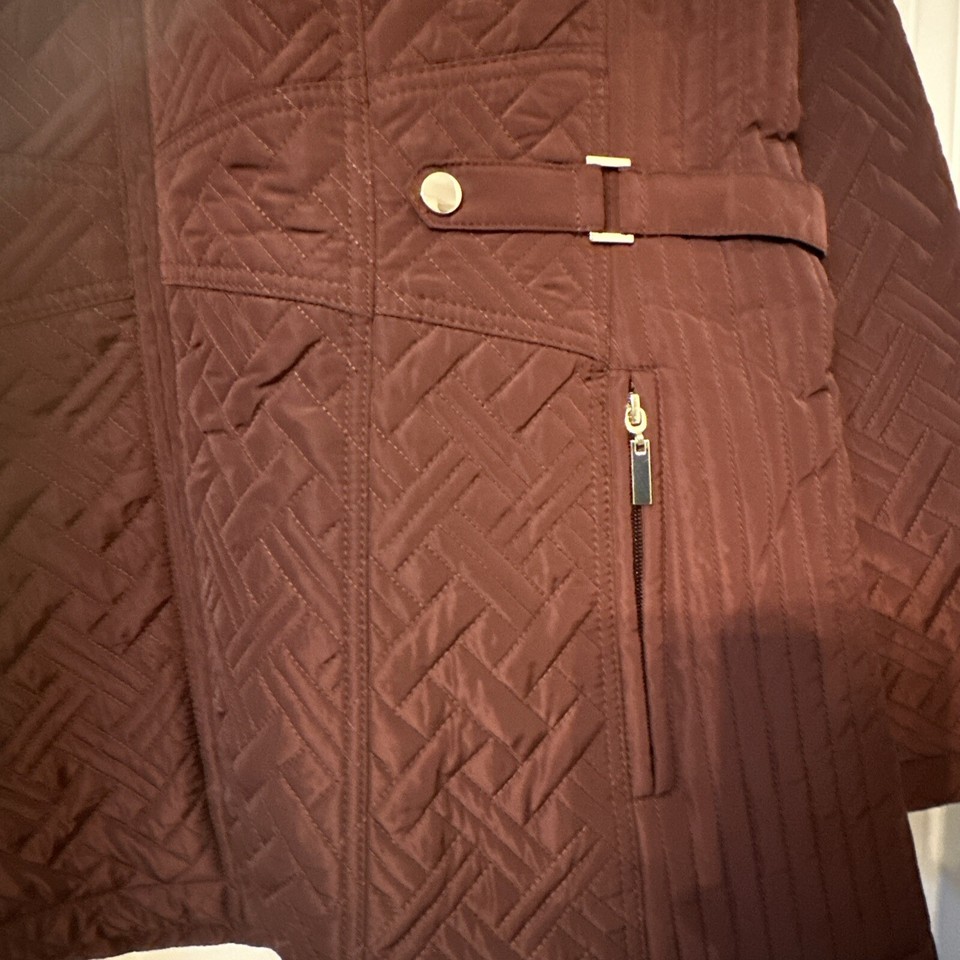 New Giacca Women’s Removable Hood Midweight Quilted Jacket Size 2XL ...