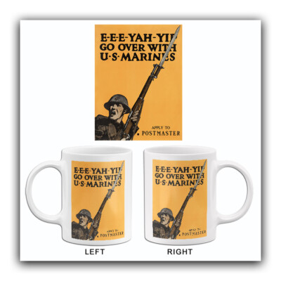 E-E-E-Yah-Yip - Postmaster - 1918 - World War I - Recruitment Mug | eBay