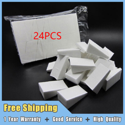 24 Pcs Wonder Wedge Makeup Cosmetic Wedges Triangle Facial Sponge White ...