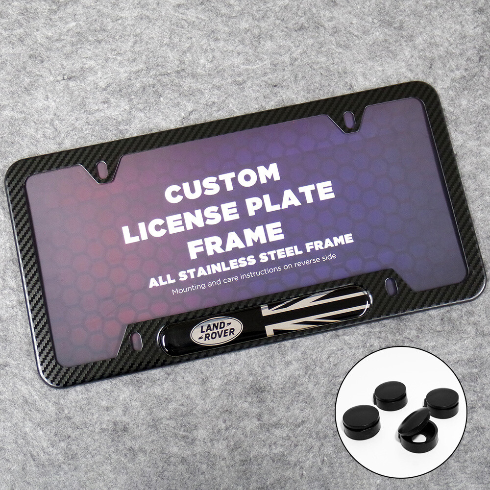 Land Rover Sport Front or Rear Carbon Fiber Texture License Plate Frame ...