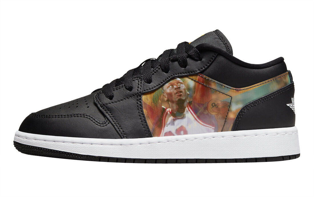 Nike Air Jordan 1 Low GS Hologram DR9497-001 Black White Nike Air Jordan 1 Low GS Hologram DR9497-001 Black White