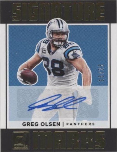 2018 Panini Donruss - Signature Marks Blue #SM-GO Greg Olsen /25 (AU ...
