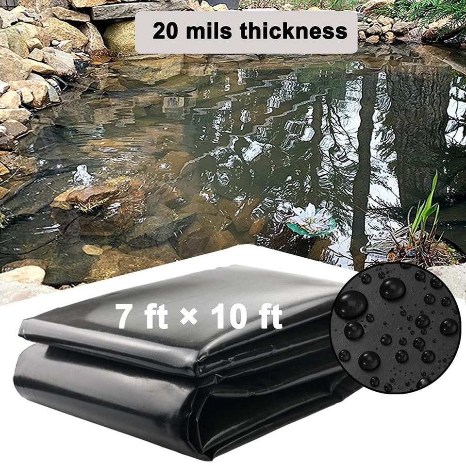 20 Mil Pond Liner, 7x10 Ft Pond HDPE Skins Small Fish Pond Liners ...