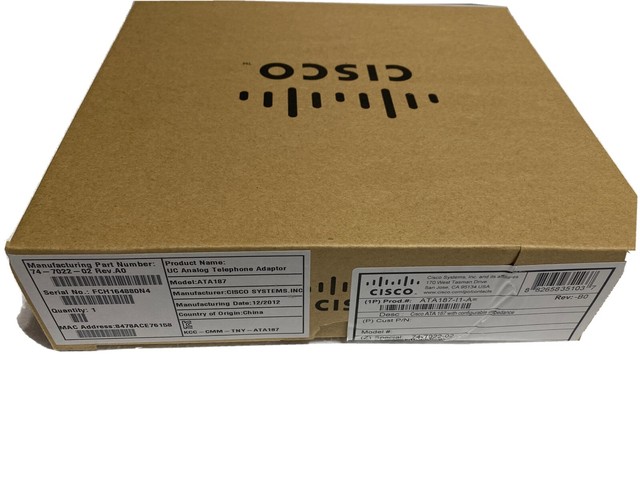 Cisco ATA187 UC Analog Telephone Adapter - for sale online | eBay