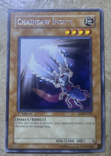 Yu-Gi-Oh! Chainsaw Insect (SOI-EN021) Rare First Edition LP | eBay