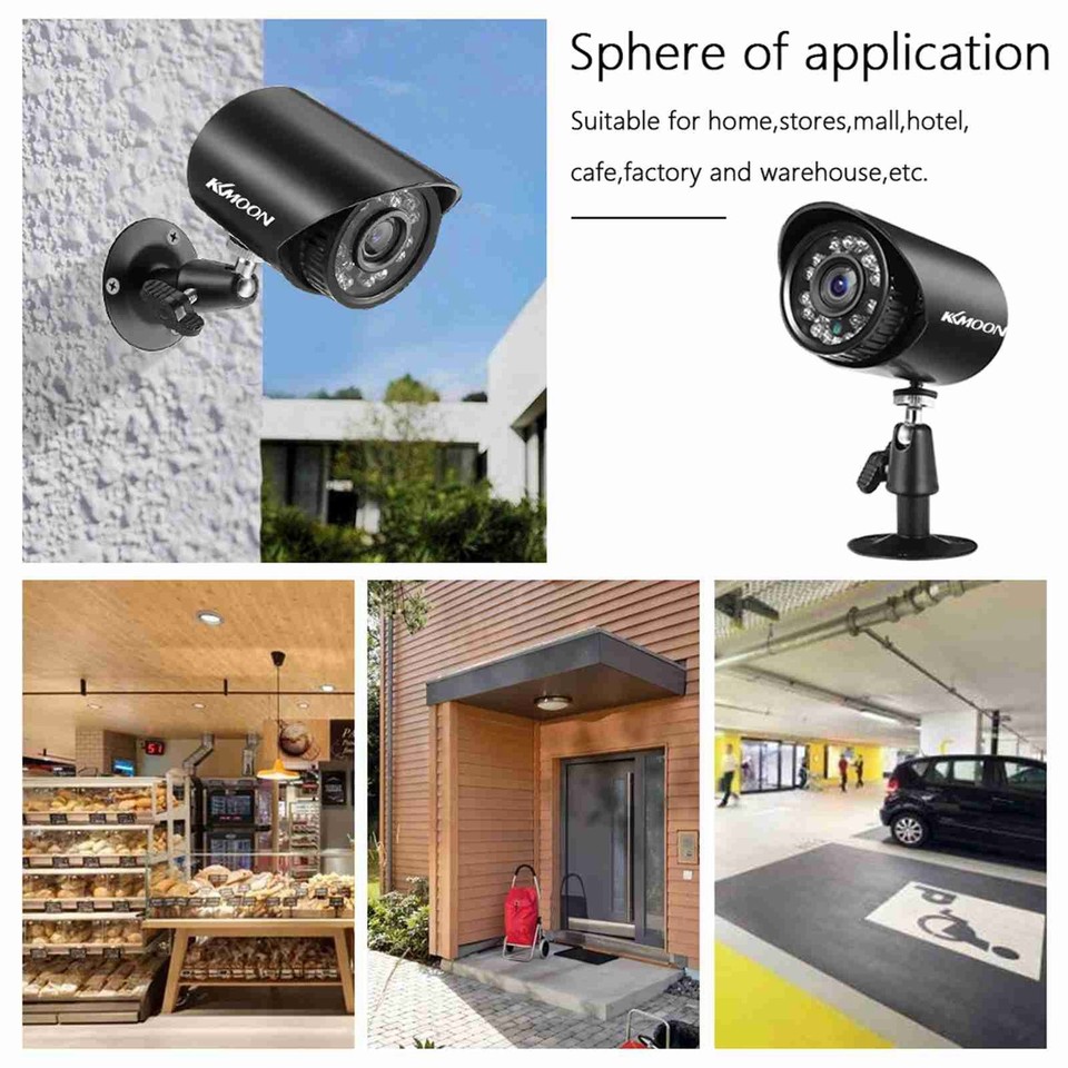 4PCS 1080P 2MP CCTV Security Analog Cameras Weatherproof Surveillance ...
