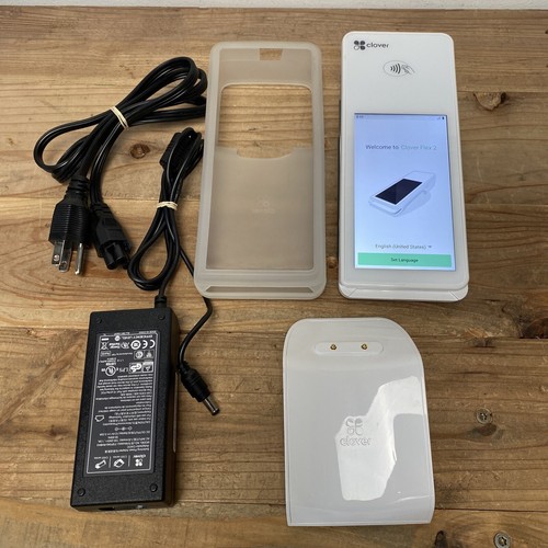 Clover Flex 2 C403 & K400 U Credit Card Processor with Charging Cradle ...