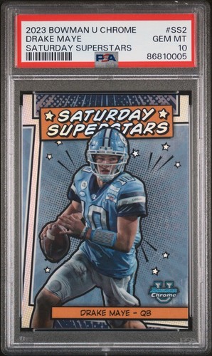 DRAKE MAYE 2023 Bowman Chrome U. PSA 10 Saturday Superstars Case Hit SP ...