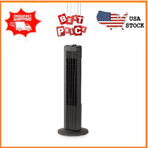 Mainstays 28" Tall, 3-Speed Oscillating Tower Fan, FZ10-19MB, New ...