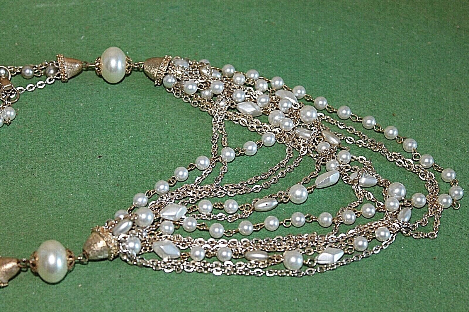 Vintage Art Deco Flapper Retro Designer Pearls Chains… - Gem