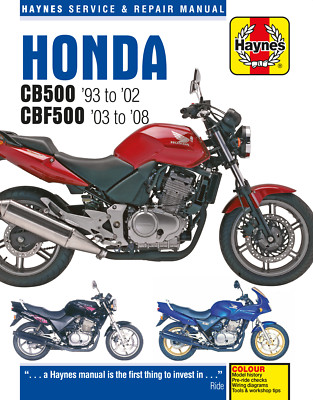 HAYNES 3753 MANUALE DI OFFICINA HONDA CB 500 1998 | eBay