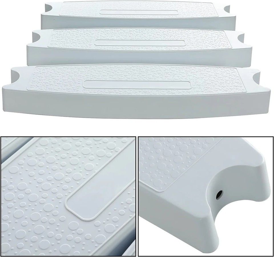 Universal Heavy-Duty Molded Swimming Pool Ladder Rung Step Plastic(3-Pk ...