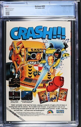 Batman #495 (DC 6/1993), Knightfall Part 7, Joker app. CGC 9.8 NM/MINT ...