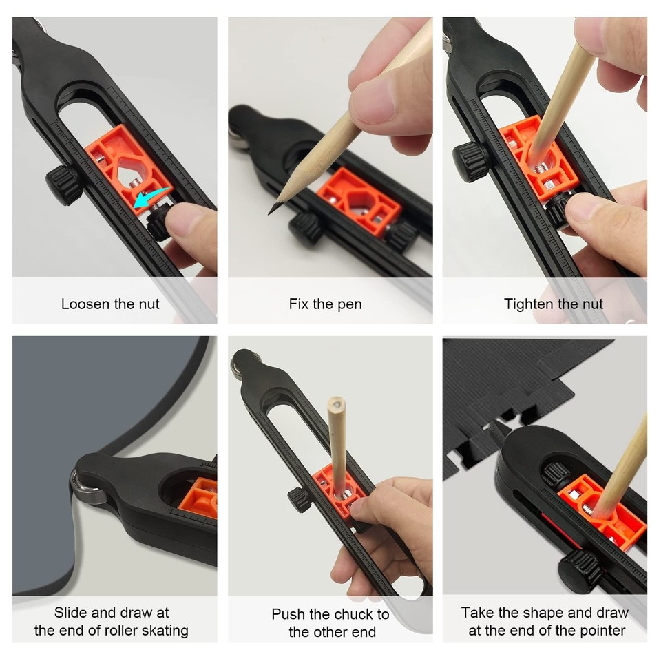 Scribe Tool for Woodworking, Precise Contour Gauge with Lock, Profile ...