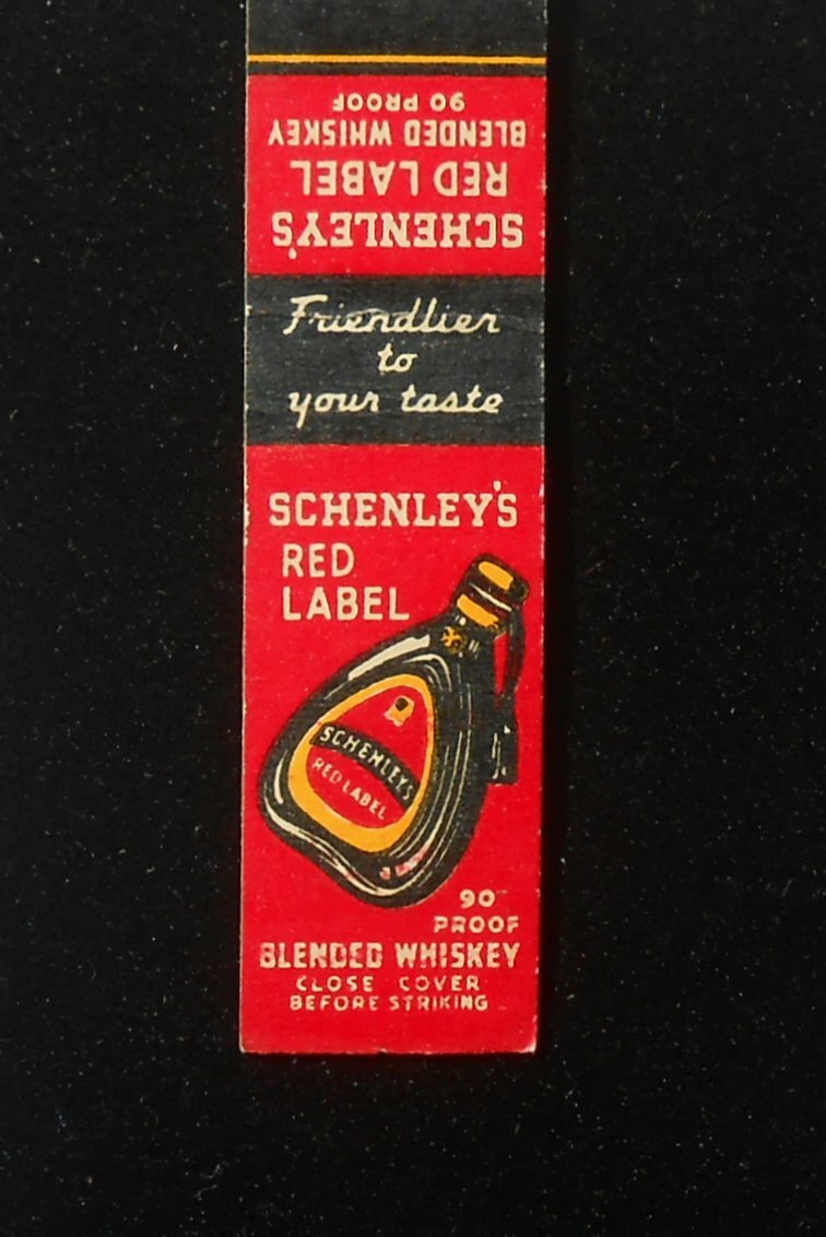 1940s Ten-Strike Schenley's Red Label 90 Proof Blended Whiskey NYC NY ...