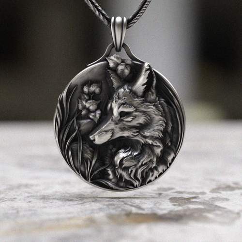 Handcrafted 925 Sterling Silver Wolf Pendant Necklace | eBay