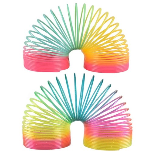 Plastic Magic Spring Rainbow Bouncy Stretchy Slinky Toy - Multicolour ...