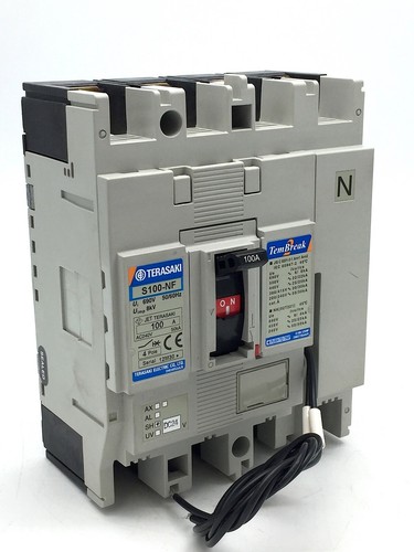 TERASAKI TemBreak S100-NF Circuit Breaker 100A FC 4P 30kA at 415V 24V ...